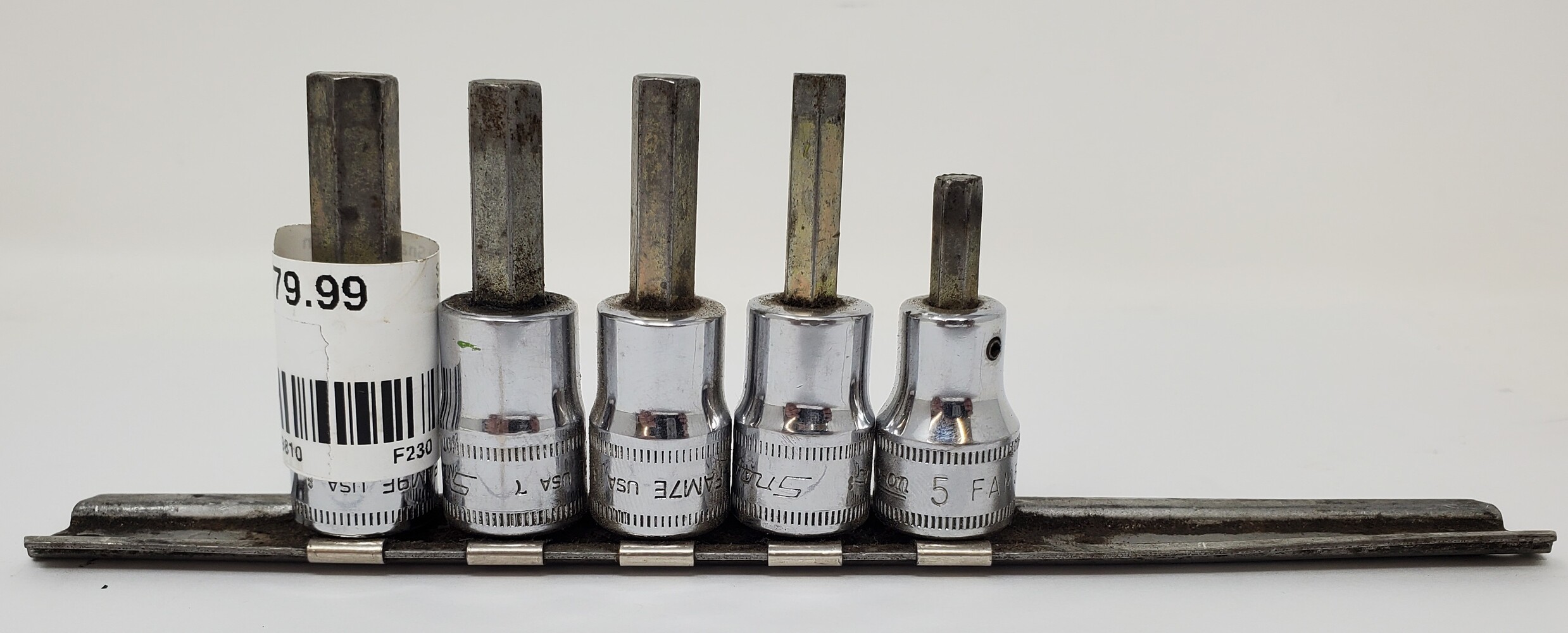 Snap On Allen Socket Set with Metal Holder - 5 Pieces | Money and More