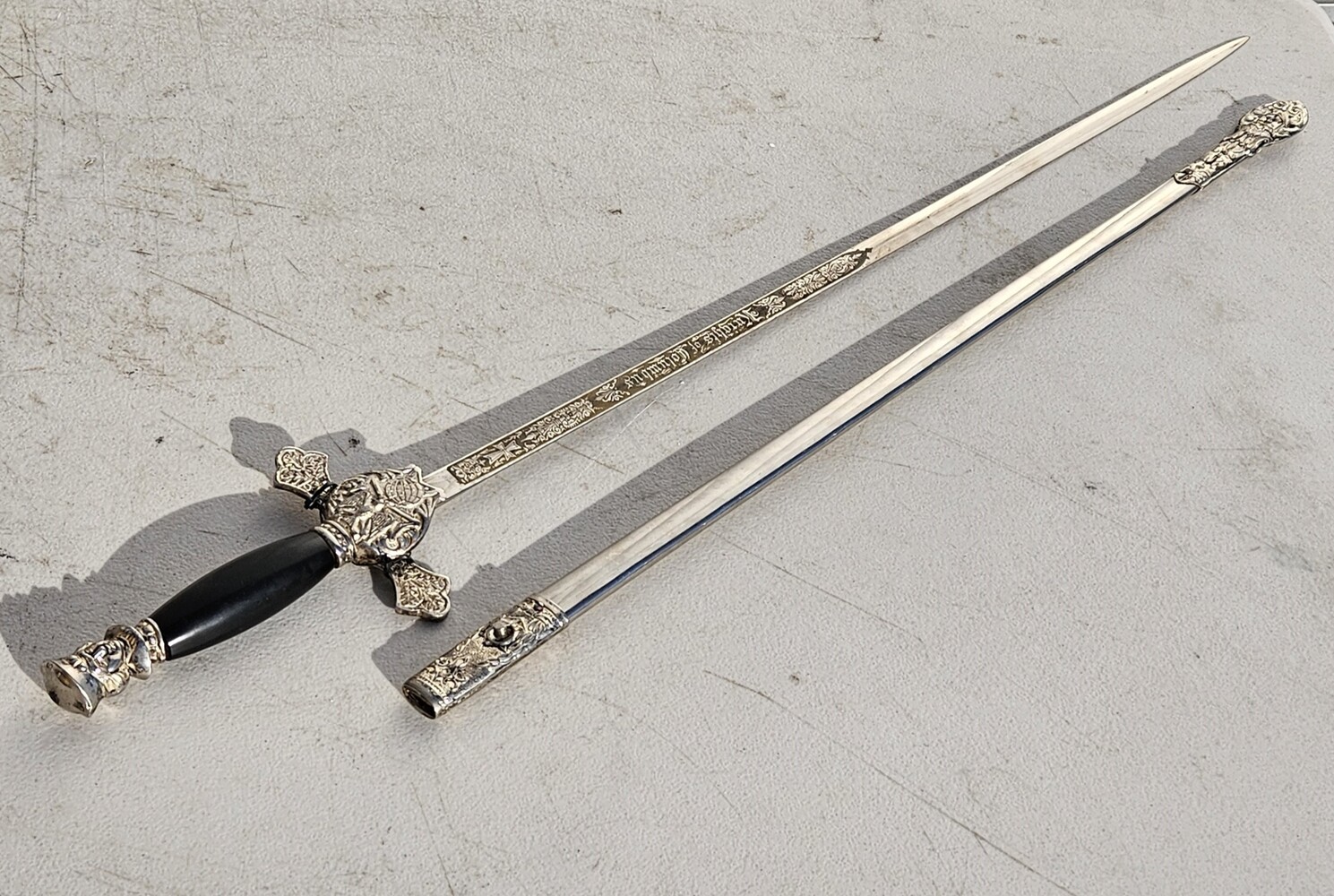 Vintage Knights of Columbus Sword with Scabbard 28" Blade | Money and More