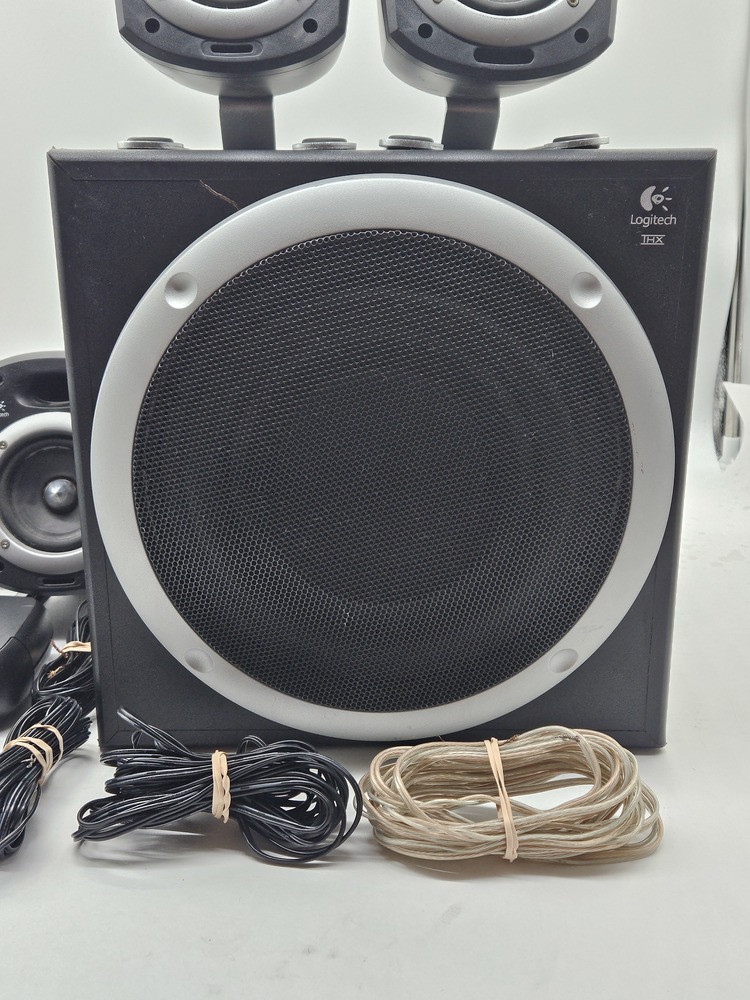 Logitech Z-560 THX 4.1 Channel Speaker System w 4 Speakers Cords ...