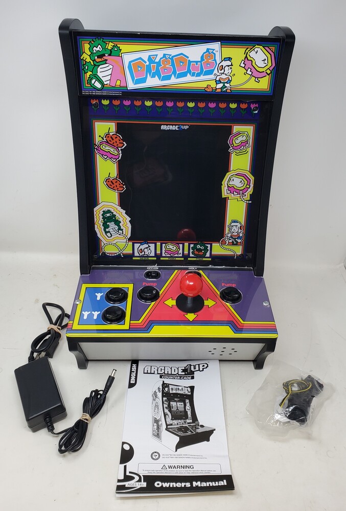 Arcade 1UP Dig Dug Counter-Cade w/ Power Cord, Manual, and Extra Button ...